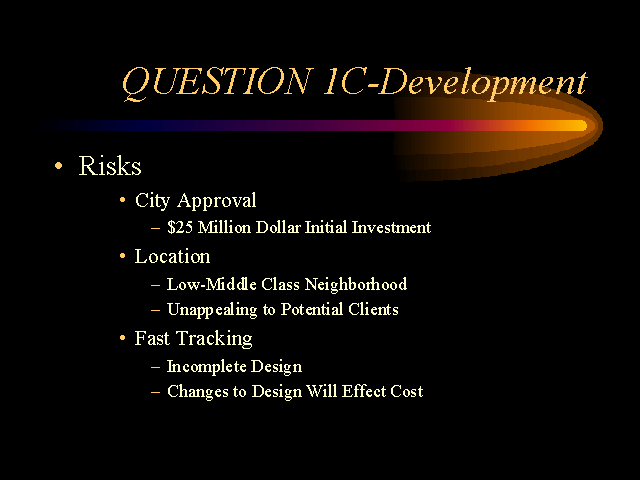 QUESTION 1C-Development